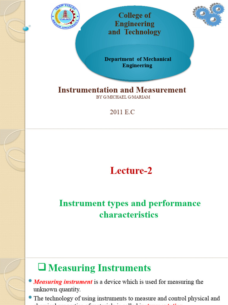 Lec - 2 Instrument | PDF | Accuracy And Precision | Celsius