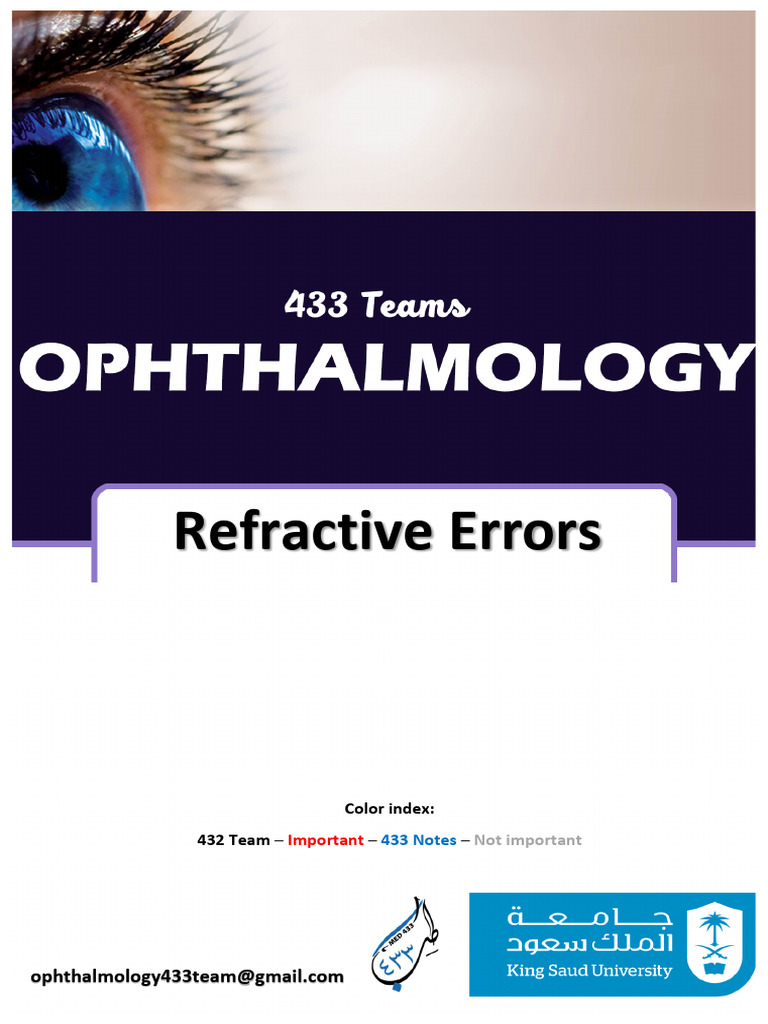 3 - Refractive Errors | PDF | Human Eye | Senses