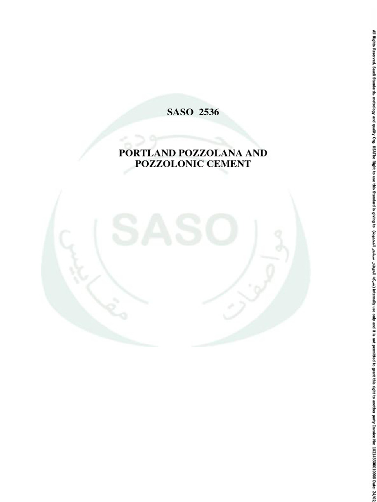 SASO 2536 Cement | PDF