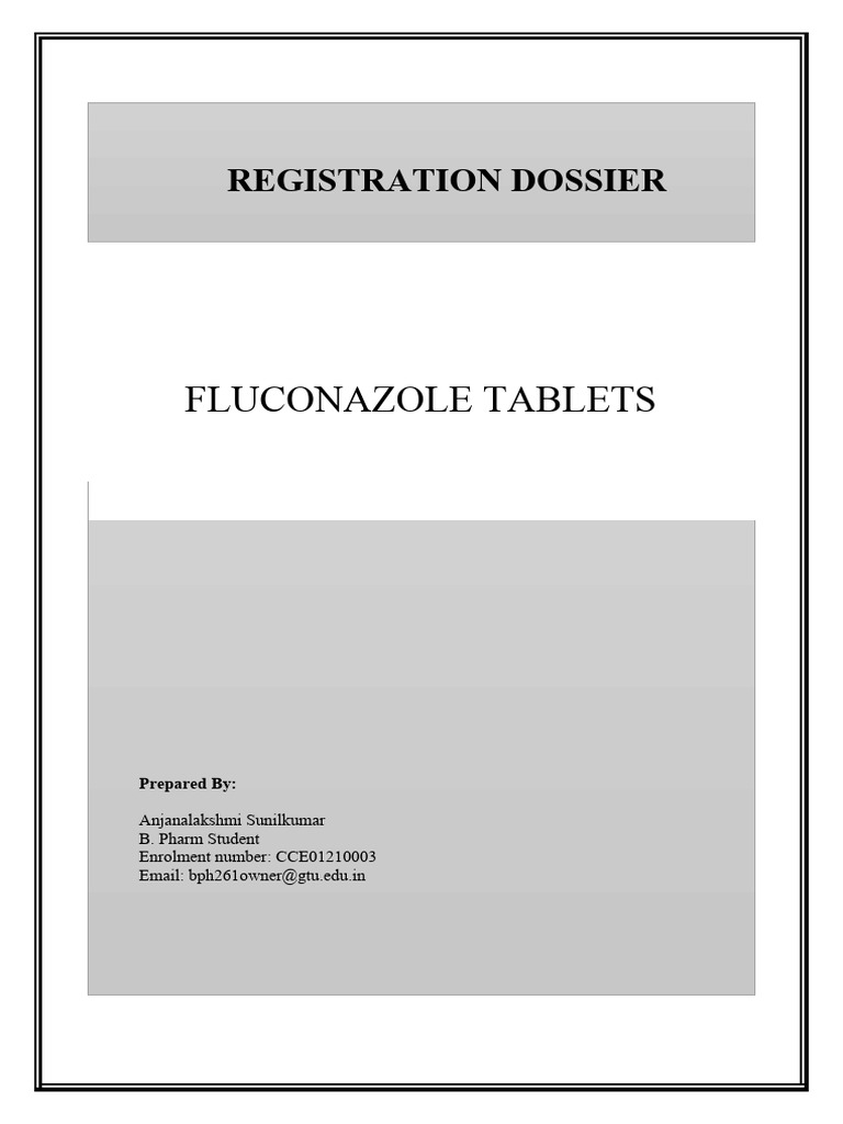 Fluconazole Final Dossier - Enrollemt Number 2 | PDF | Pharmacology ...