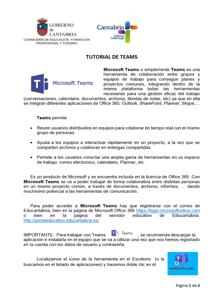 Tutorial de Teams | PDF | Microsoft Office | Microsoft