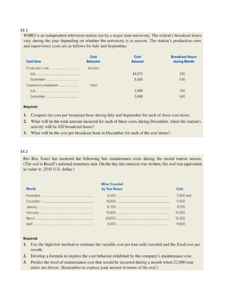 Cost Estimation & CVP Suggested Solution | Download Free PDF | Regression Analysis | Applied ...