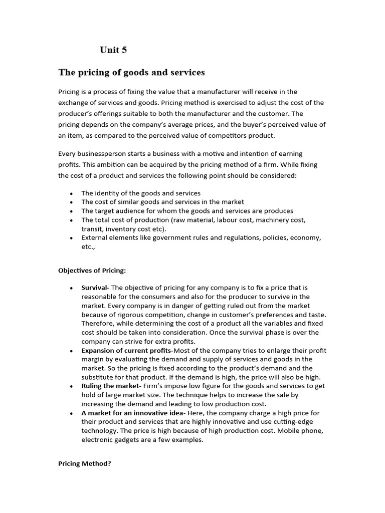 Meaning of Pricing | PDF | Pricing | Demand