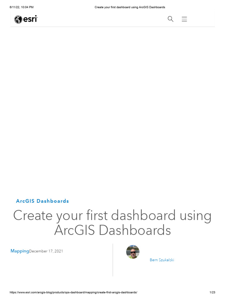 Create Your First Dashboard Using ArcGIS Dashboards | PDF | Computing ... Create Your First Dashboard Using ArcGIS Dashboards | PDF | Computing ...