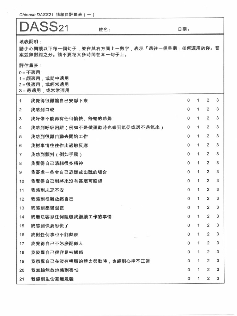 DASS21 | PDF