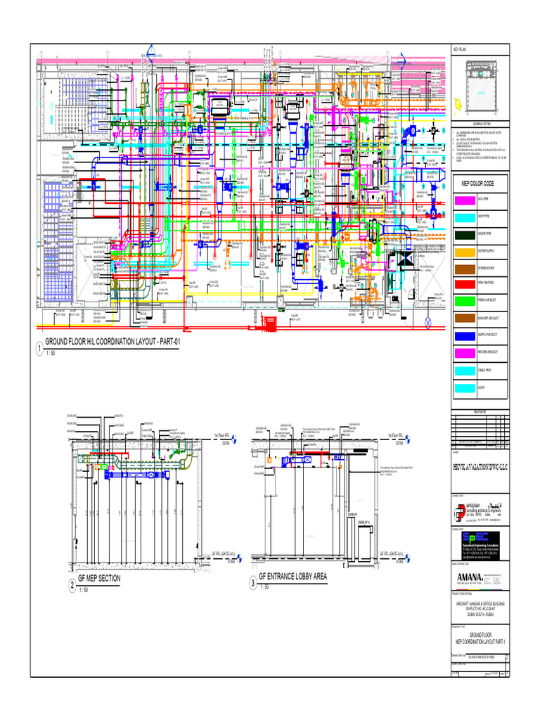 DJ 302 o en Sco 01 0002 - 00 GF Mep Coordination Layout Part 1 | PDF