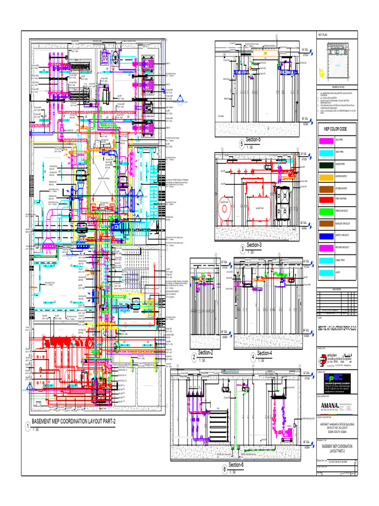 Basement MEP Coordination Layout Part-2 | PDF | Mechanical Engineering ...