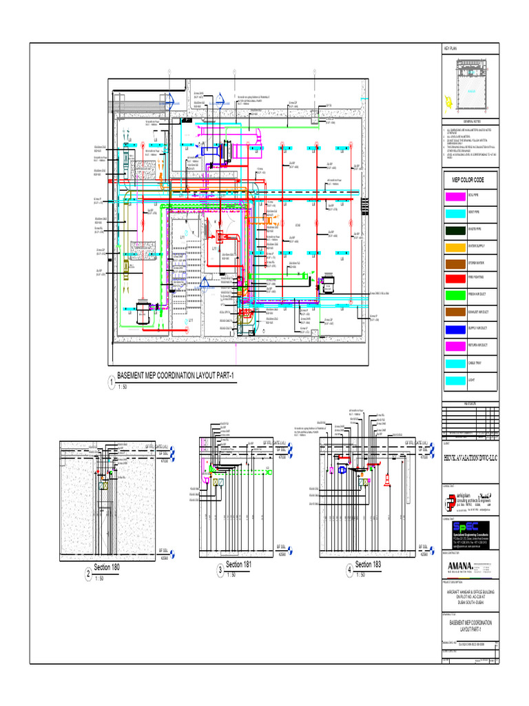 DJ 302 O en SCO 00 0005 - Basement MEP Coordination Part 1 | PDF | Civil Engineering | Gas ...