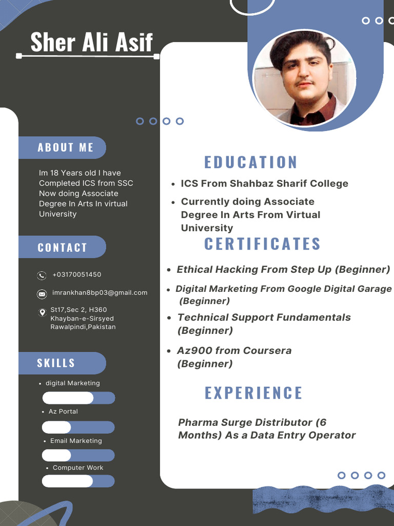 White Blue Simple Back End Engineer CV Resume | PDF