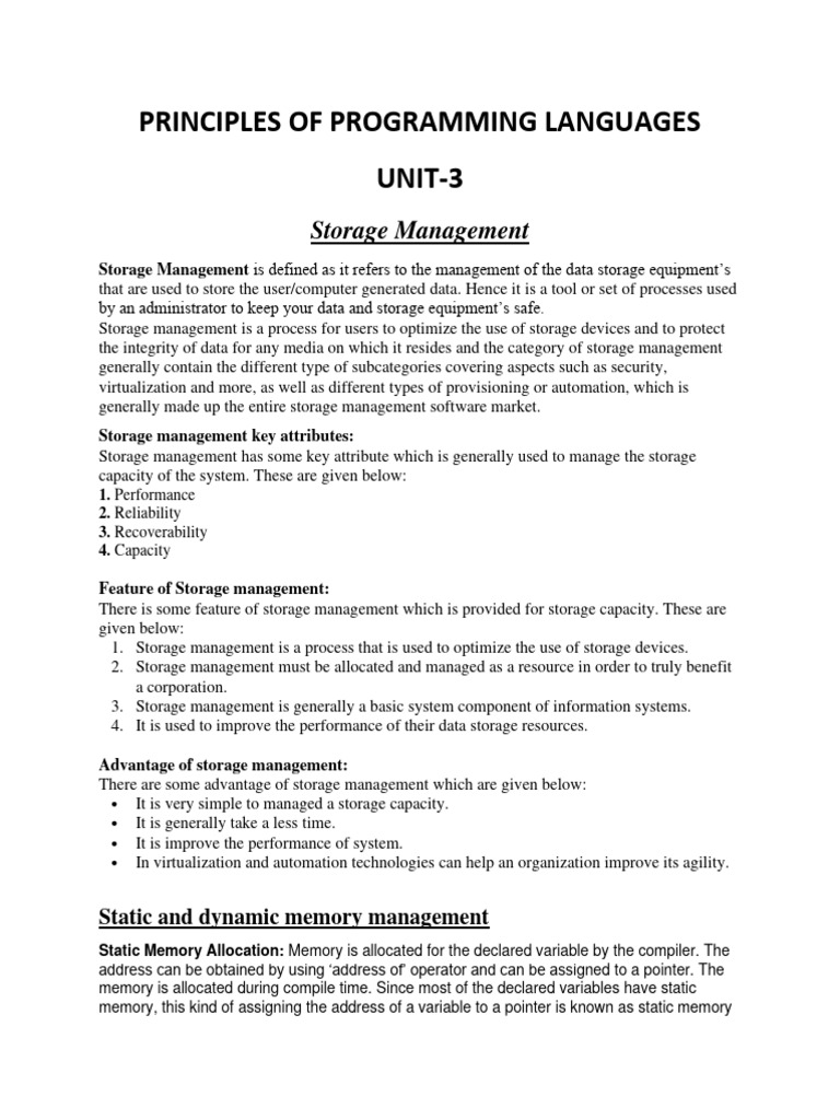 PPL Unit 3 | PDF