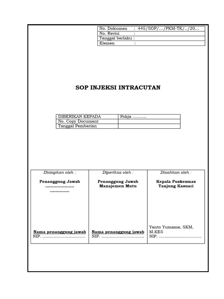 Sop Intracutan | PDF