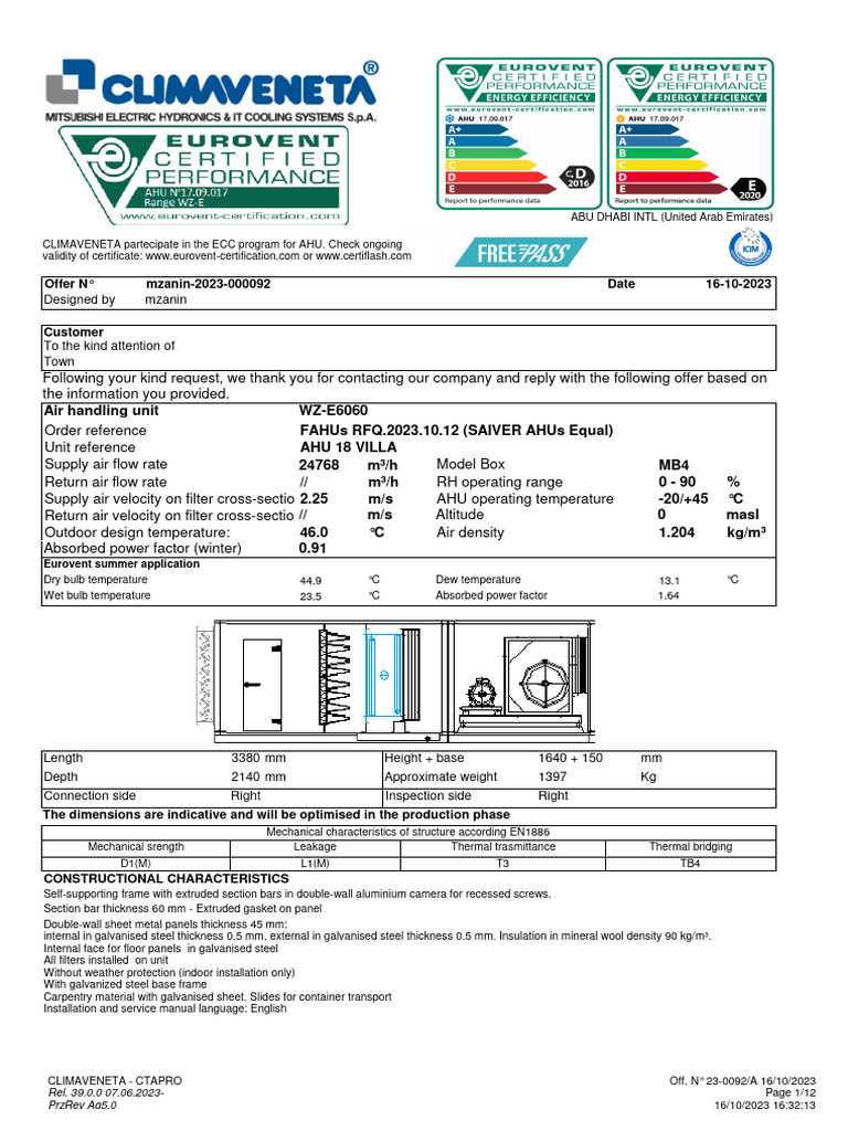 2023-000092CMP - Technical | PDF | Electric Motor | Sheet Metal