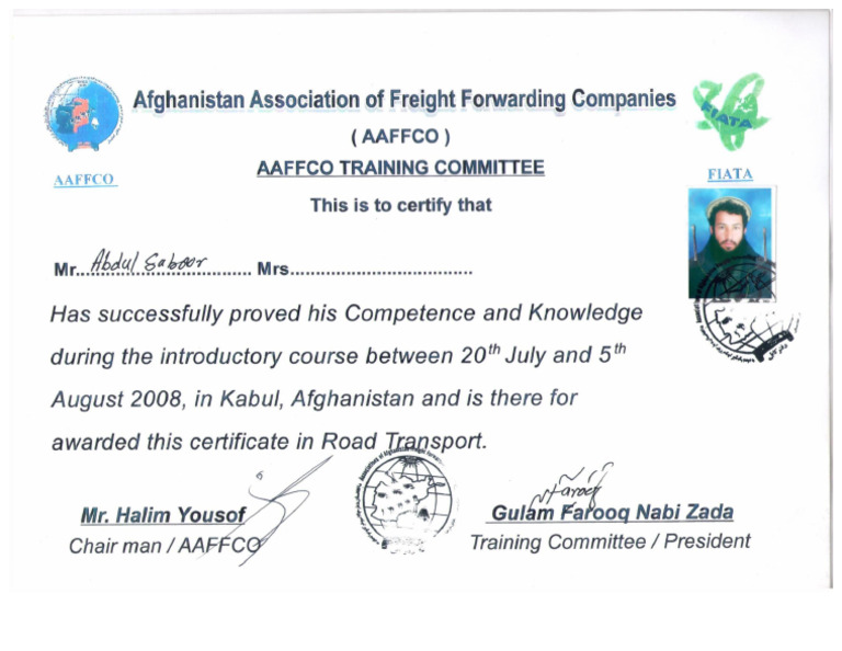 Road Transport Appreciation Letter | PDF