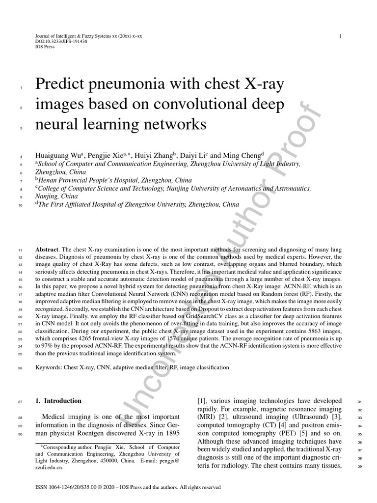 Predict Pneumonia With Chest X-Ray Images Based On Convolutional Deep ...