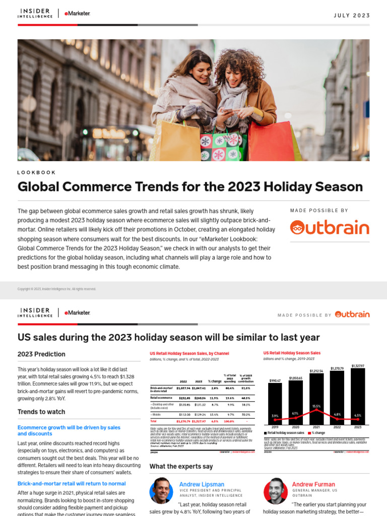 Outbrain GlobalCommerceTrends 2023 Lookbook | PDF | E Commerce | Retail