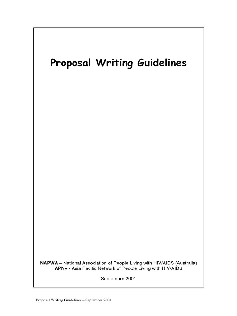 2001-9-Proposal Writing Guidelines | PDF