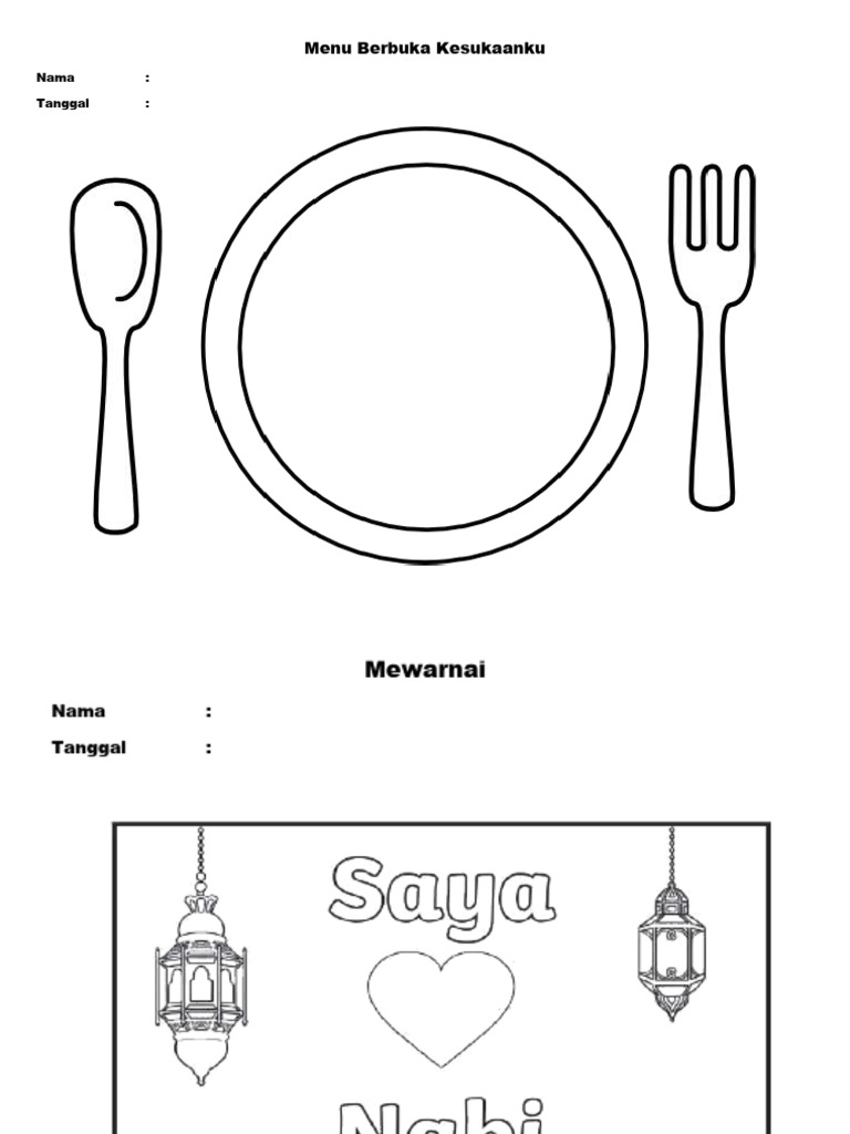 Printable Ramadhan | PDF | Memasak, Makanan, & Anggur
