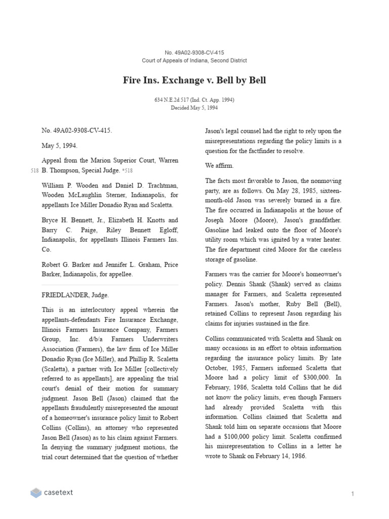 Indiana Court Ruling on Insurance Fraud Case | PDF | Summary Judgment | Lawsuit