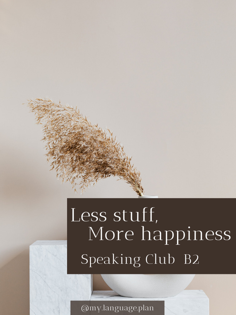 Less Stuff More Happiness | PDF
