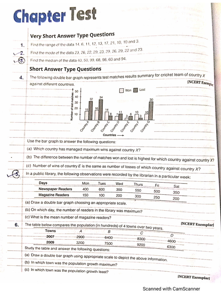 7th std data handling test | PDF