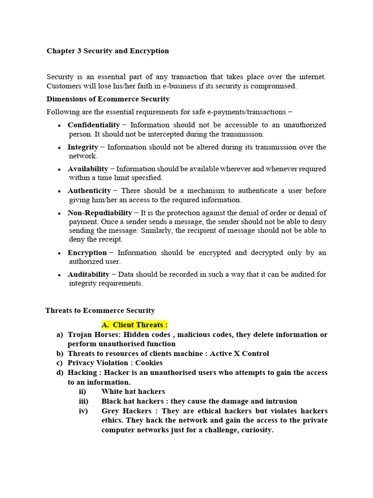 Chapter 3 Security and Encryption | PDF | Computer Virus | Transmission Control Protocol