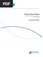A-Level Physics Data and Formula Booklet | PDF | Angular Momentum | Force