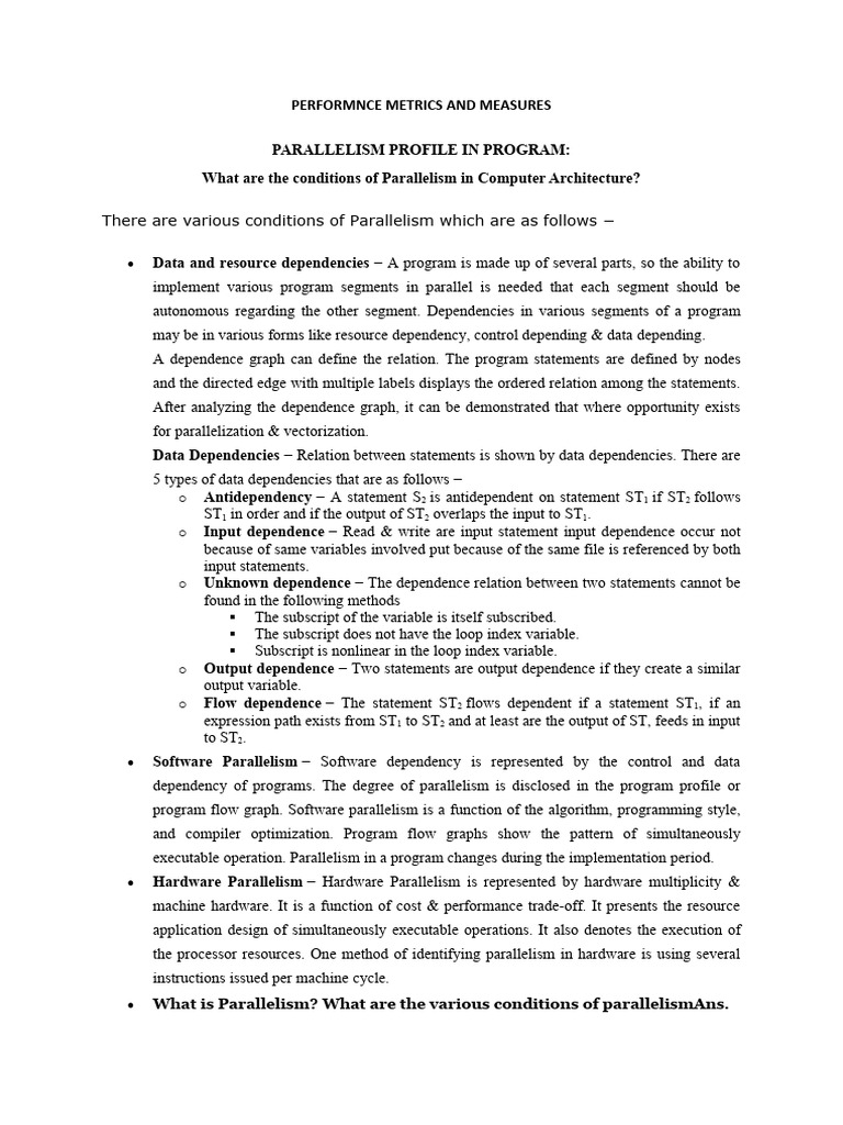 Performnce Metrics and Measures | PDF | Parallel Computing | Programming