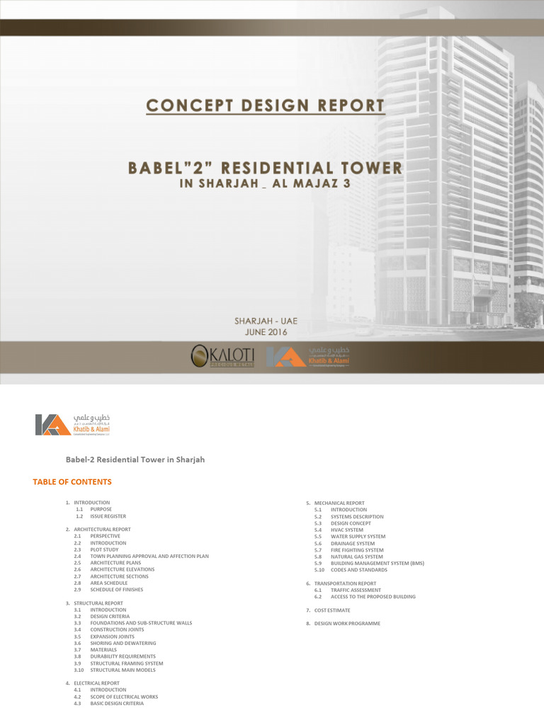 Concept Design Report - Babel-2 Residential Tower in Sharjah-2016 ...