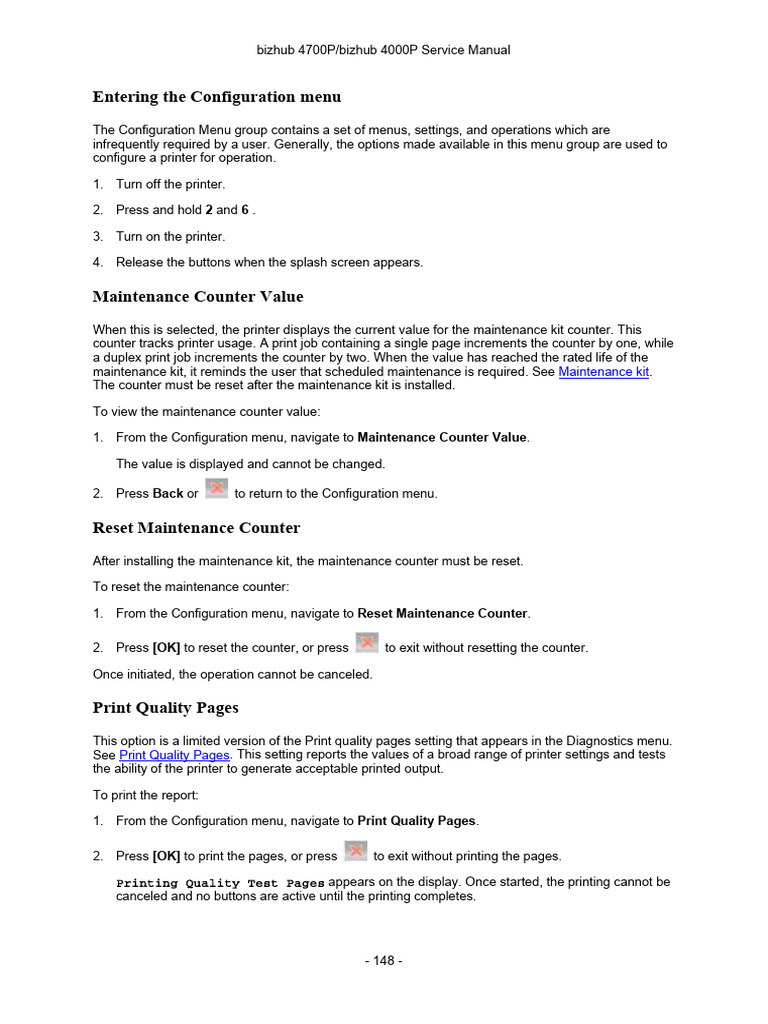 Reset Guide | PDF | Menu (Computing) | Printer (Computing)