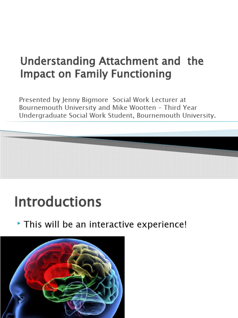 Jenny Bigmore - Understanding Attachment | PDF
