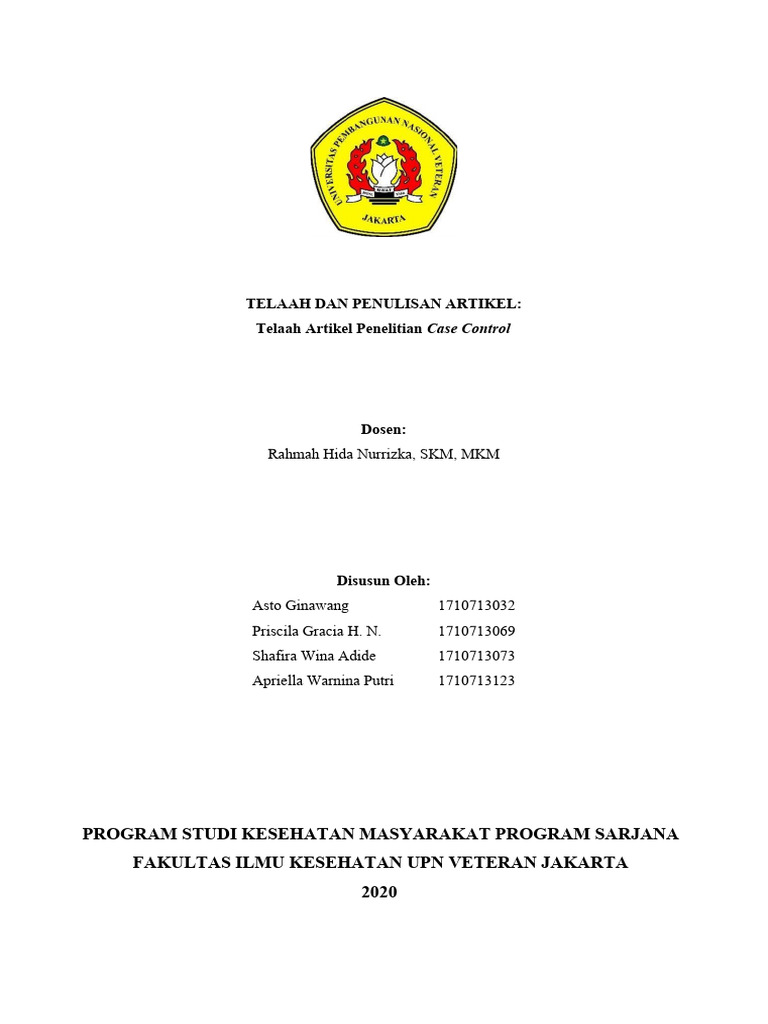 Telaah Artikel Case Control: Metode dan Penilaian | PDF