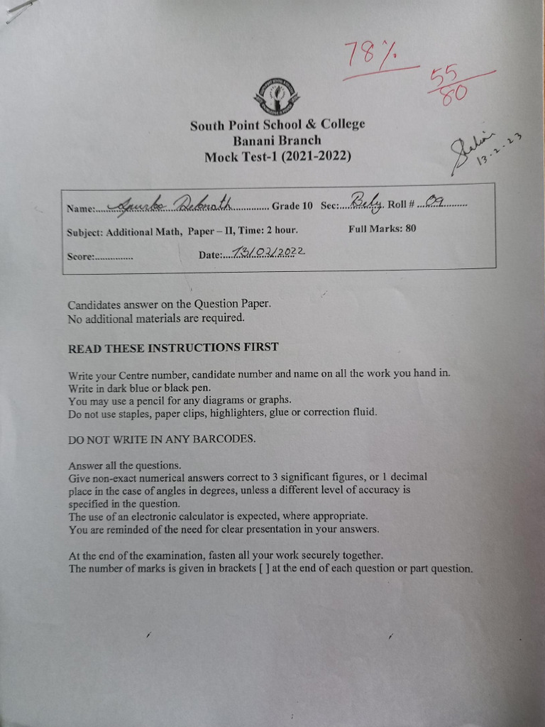 Ad Math P2 mck1 | PDF | Mathematics | Numbers