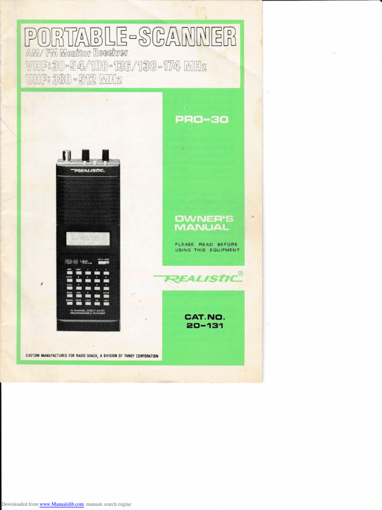 Pro30 Realistic | Download Free PDF | Rechargeable Battery | Decibel