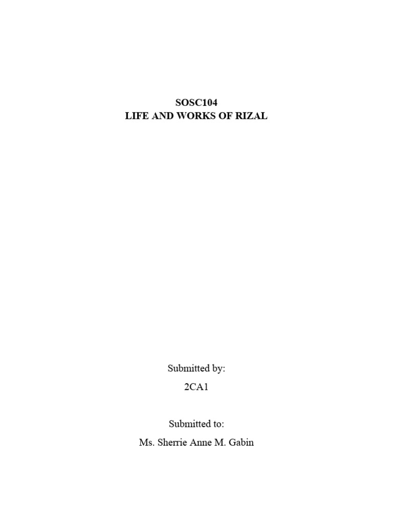 Rizal's Life and Works Overview | PDF | Career & Growth | Computers