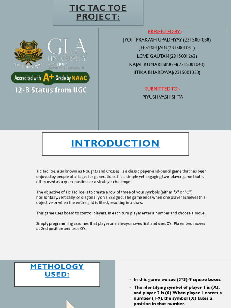 Tic - Tac - Toe - Project Latest | PDF