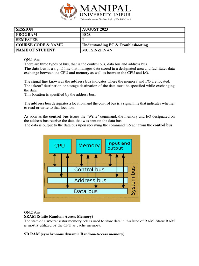 Understanding PC & Troubleshooting Answers | PDF | Random Access Memory ... Understanding PC & Troubleshooting Answers | PDF | Random Access Memory ...