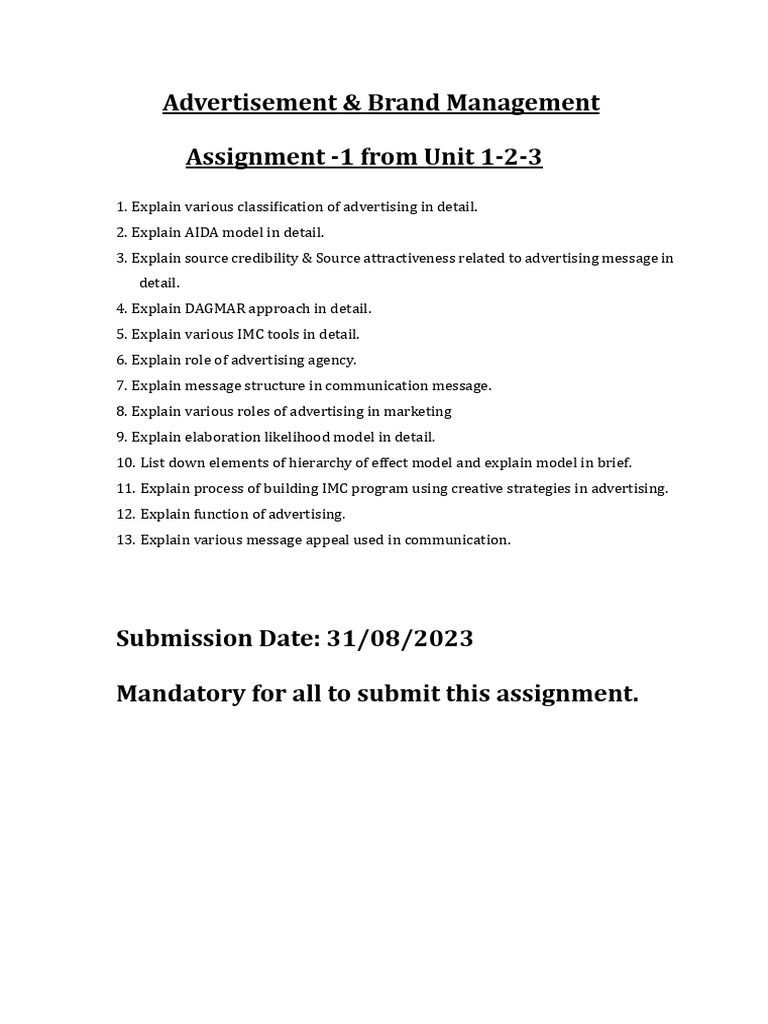 ABM Assignment 1 | PDF