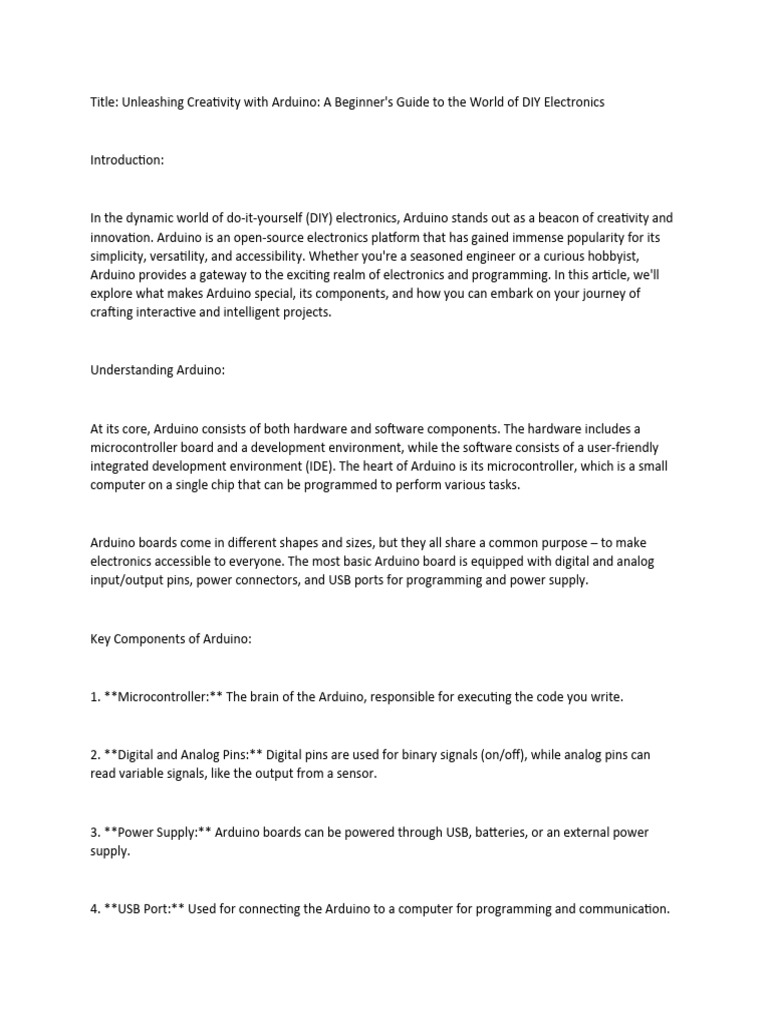 Arduino Pdf