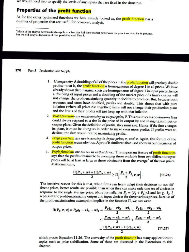 Profit Function | PDF