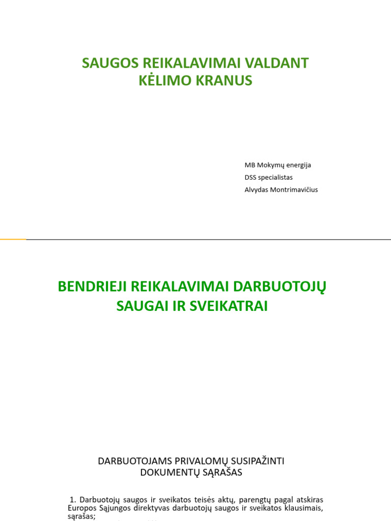 Krano Operatorius | PDF