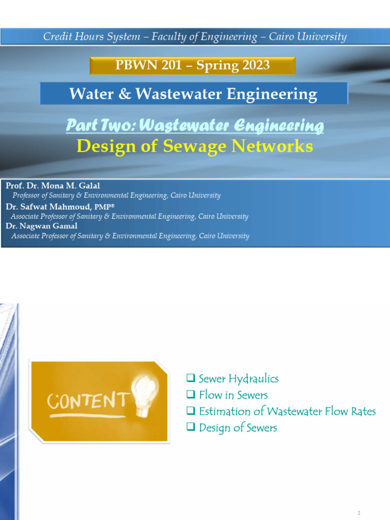 Design of Sewage Networks | PDF | Science & Mathematics