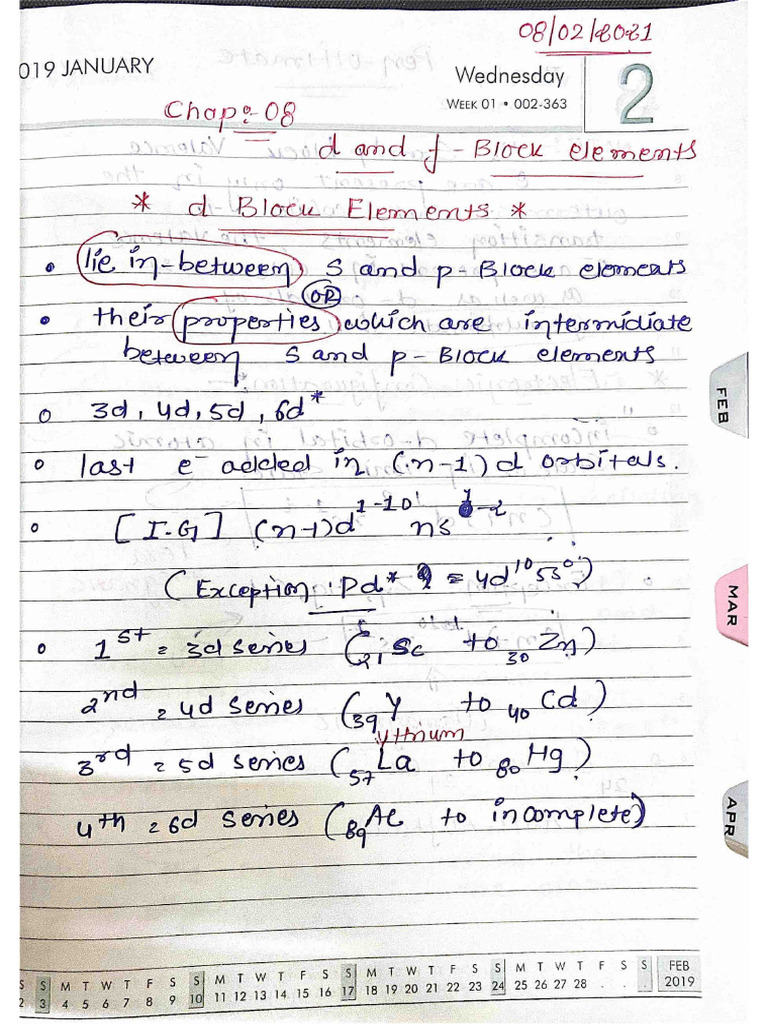 12th D Block Elements | PDF