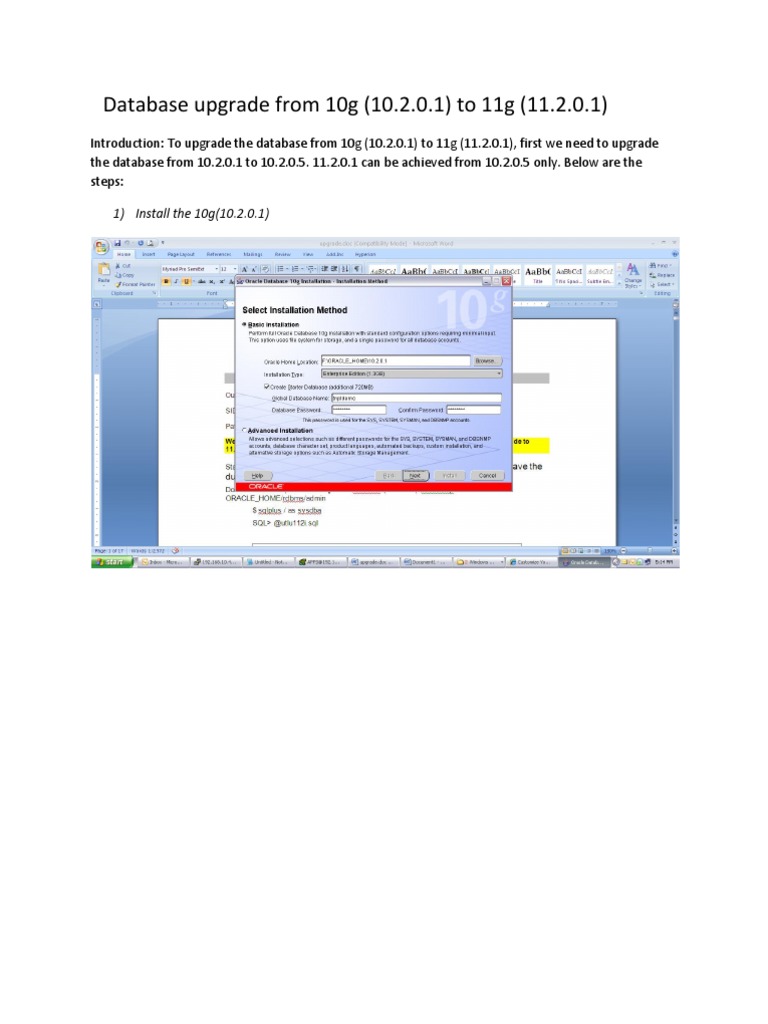 Database Upgrade 10g To 11g Download Free Pdf Oracle Database Databases