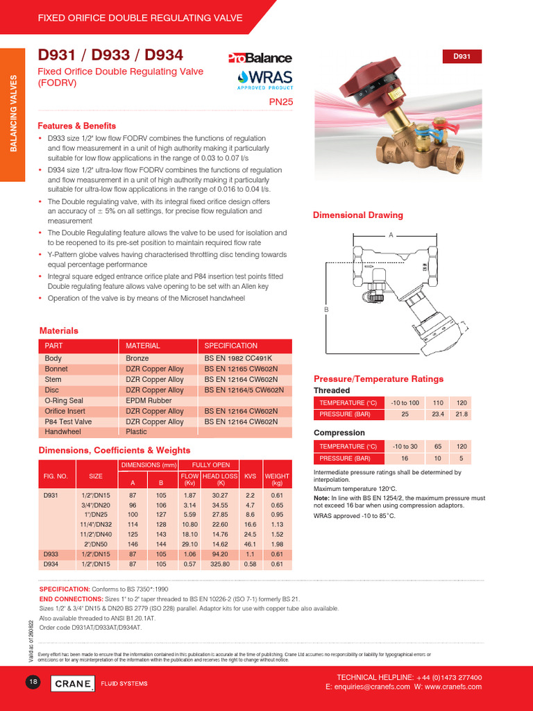 D931 D933 D934 Crane-FS DS 0922 | PDF