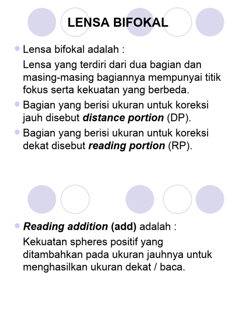 Jenis dan Pemasangan Lensa Bifokal | PDF