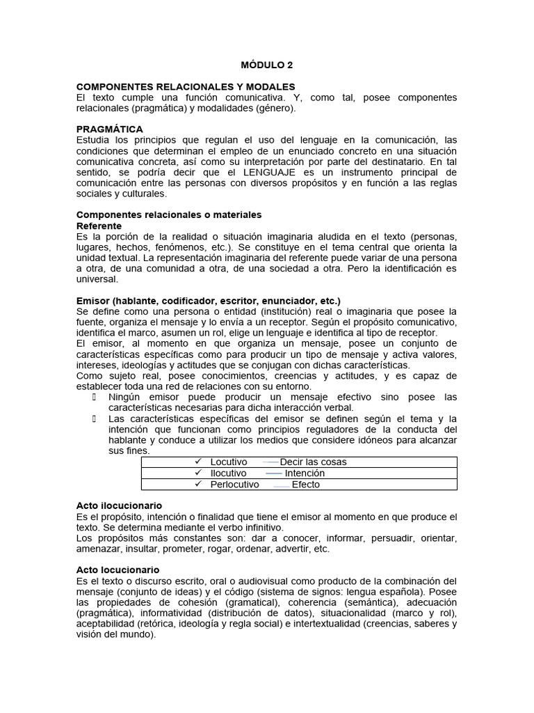 Segundo Modulo | PDF | Narración | Comunicación
