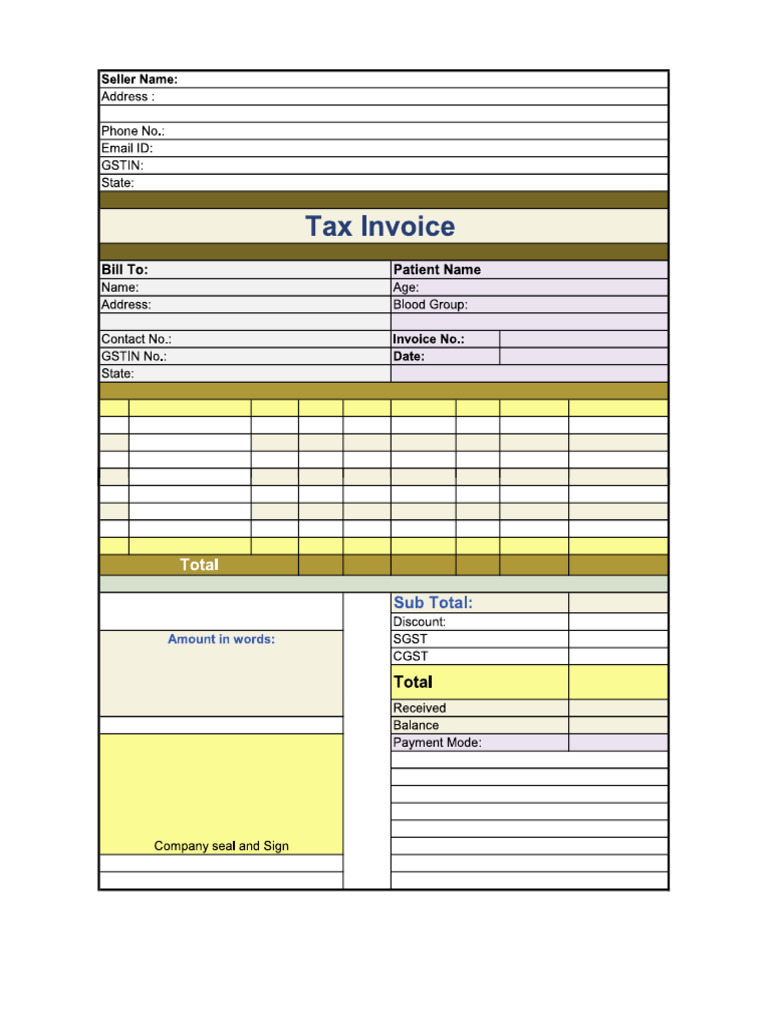 Doctor Bill Format 01 | PDF