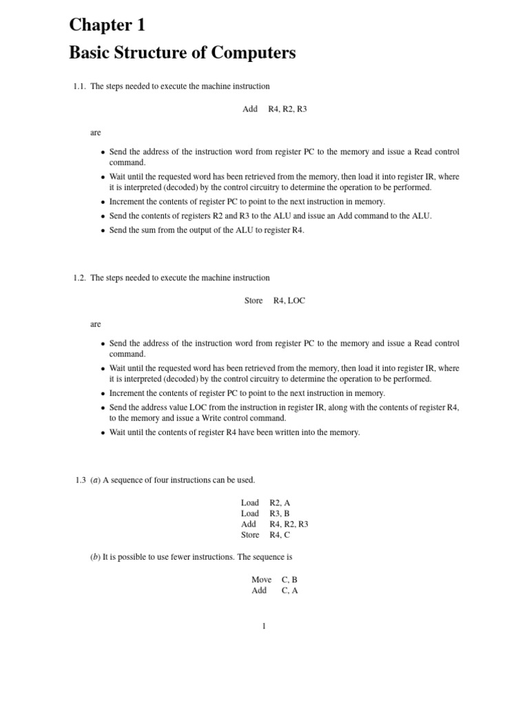 Comporg6 Sol1 | PDF | Computing | Computer Architecture