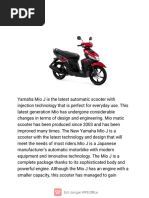 Yamaha Mio i125 Specifications Overview | PDF | Motorcycling | Private ...