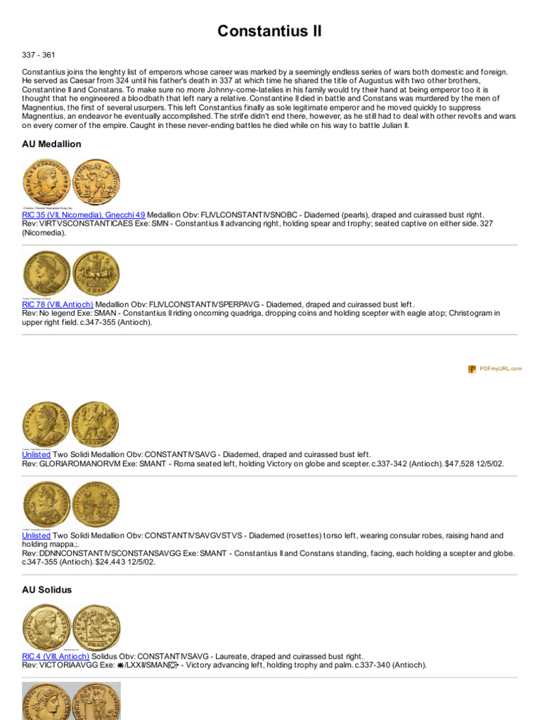 Constantius II | PDF